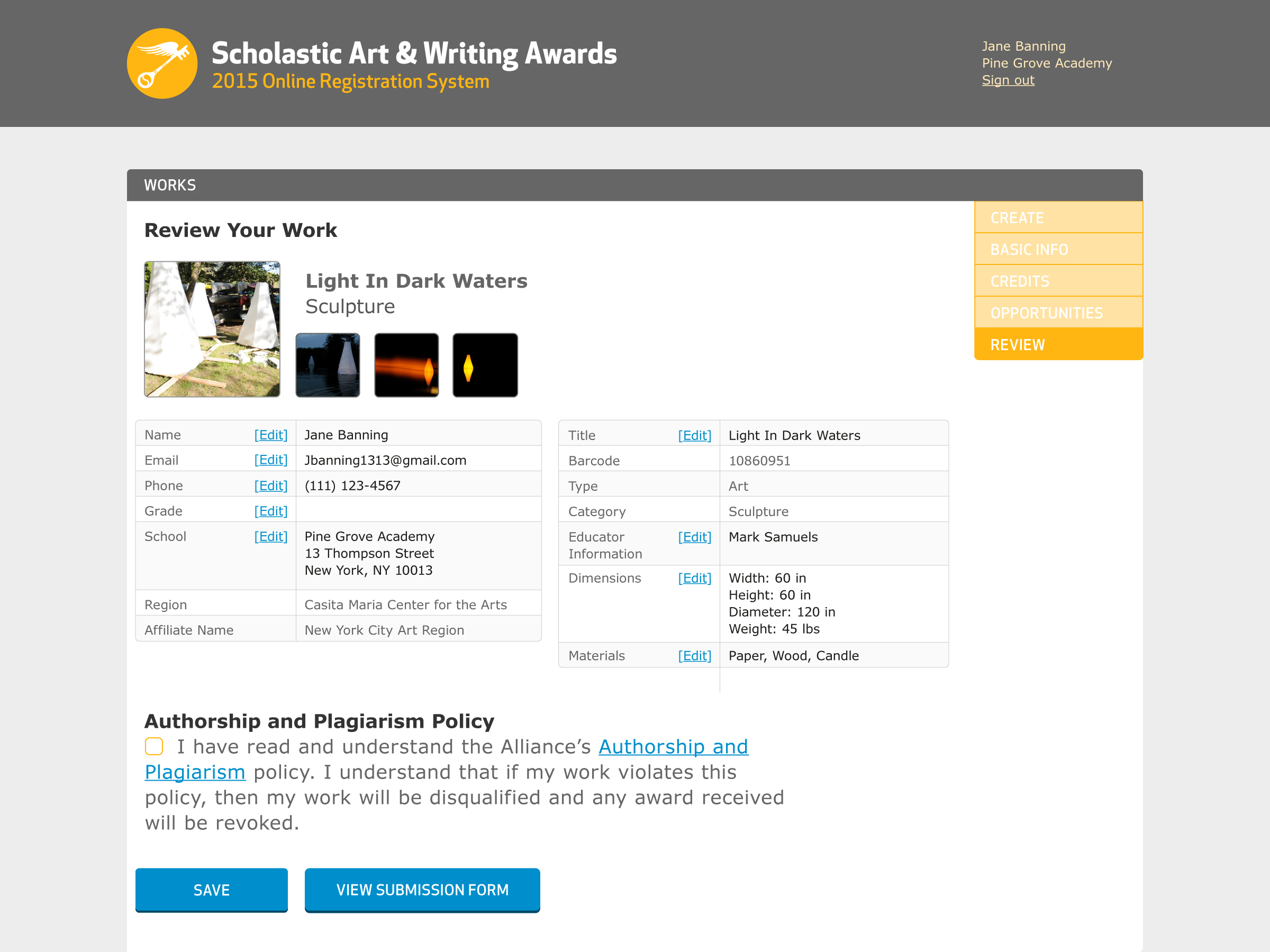 Scholastic Art & Writing Awards